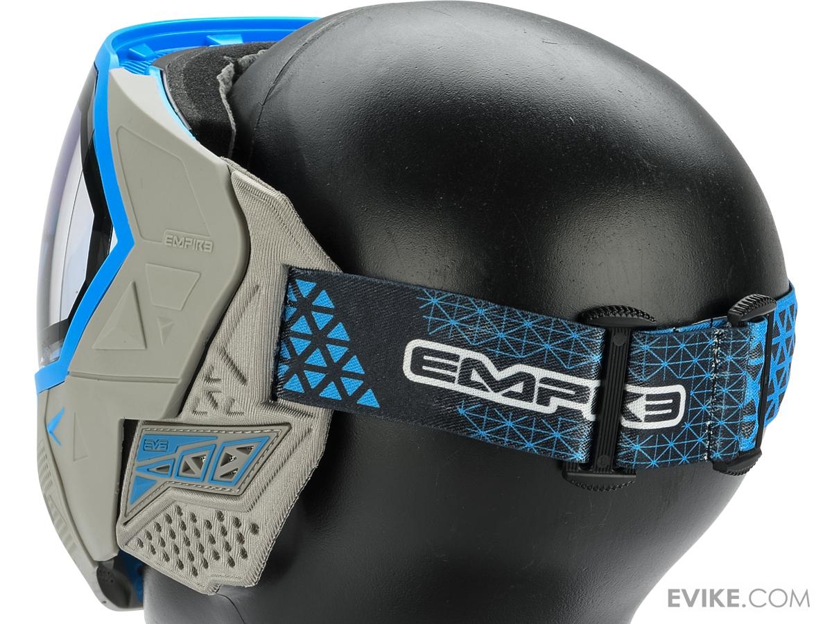 Empire Paintball EVS Full Face Mask (Color: Grey & Cyan / Clear Thermal ...