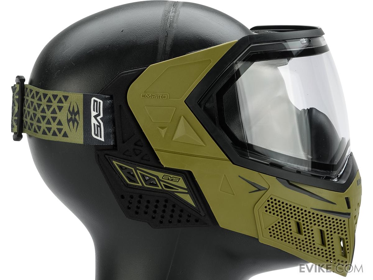 Empire Paintball EVS Full Face Mask (Color: Black & Olive / Clear ...