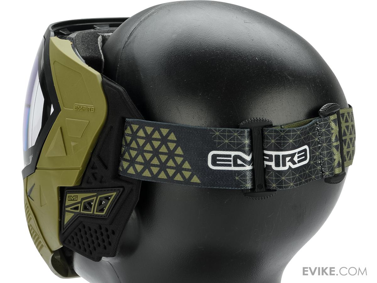 Empire Paintball EVS Full Face Mask (Color: Black & Olive / Clear ...