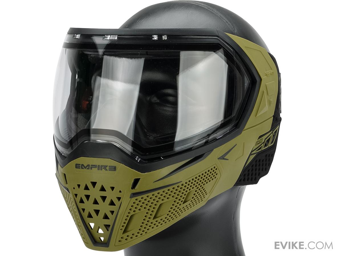 Empire Paintball EVS Full Face Mask (Color: Black & Olive / Clear ...