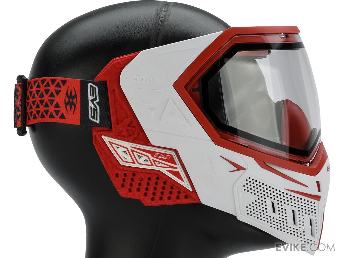 Empire Paintball EVS Full Face Mask (Color: White & Red / Clear Thermal ...