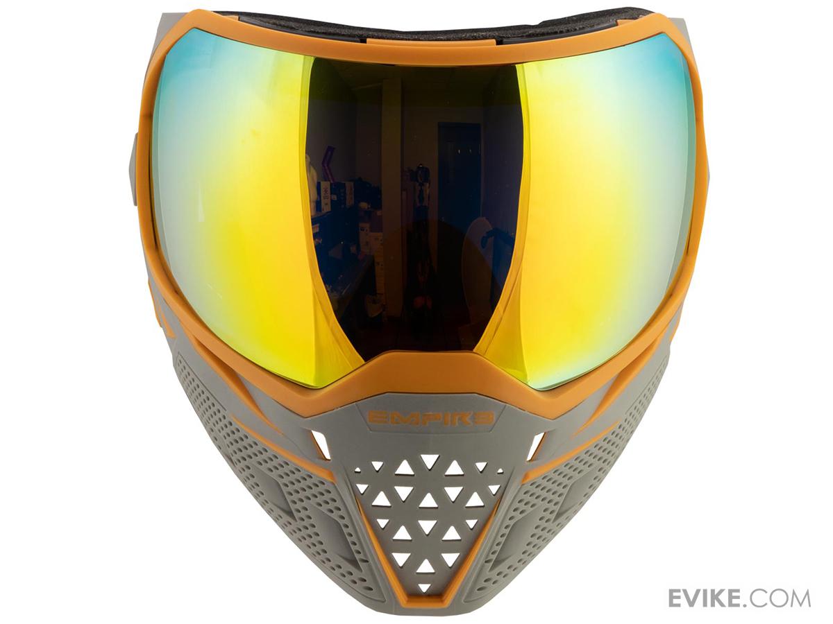 Empire Paintball EVS Full Face Mask (Color: Grey & Orange / Fire Mirror ...