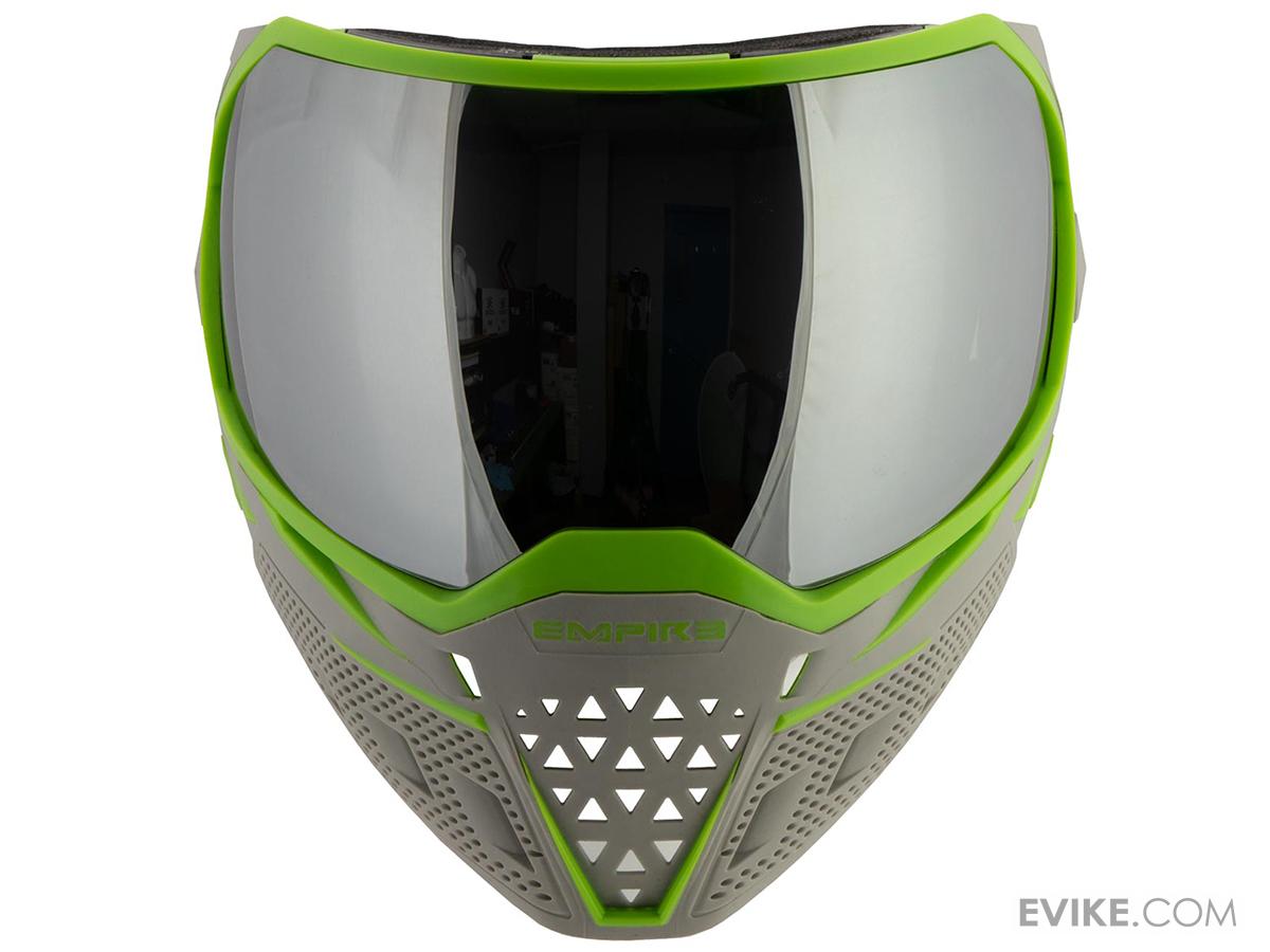 Empire Paintball EVS Full Face Mask (Color: Grey & Lime / Silver Mirror ...