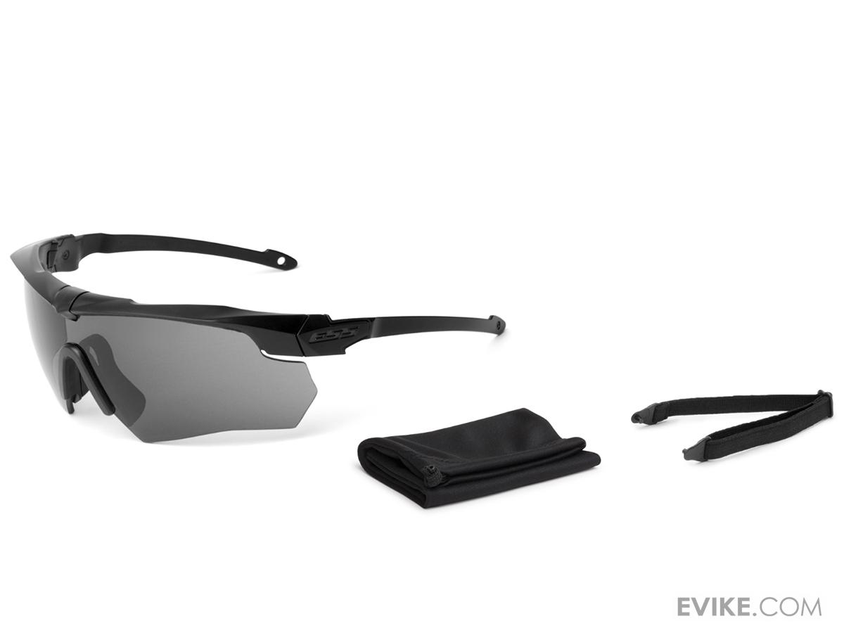 ESS Crossbow Suppressor Ballistic Eyeshield (Color: Black Frame / Smoke ...