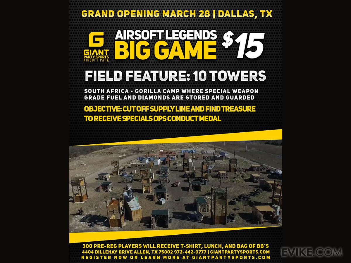 Giant Party Sports Airsoft Legends BIG GAME Opening Day Event - March ...