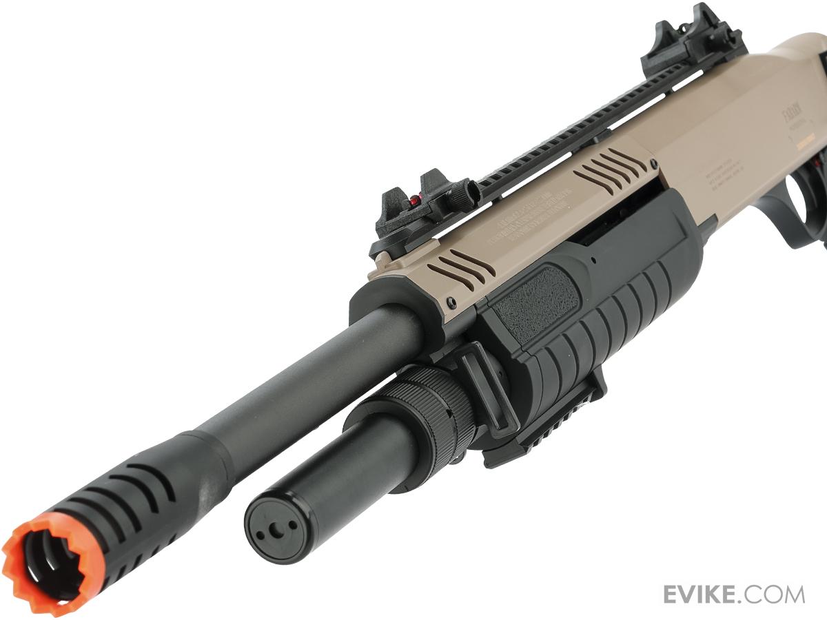 FABARM STF12 Pump Action Tri-Shot Airsoft Shotgun (Model: Full Size / Dark Earth), Airsoft Guns ...