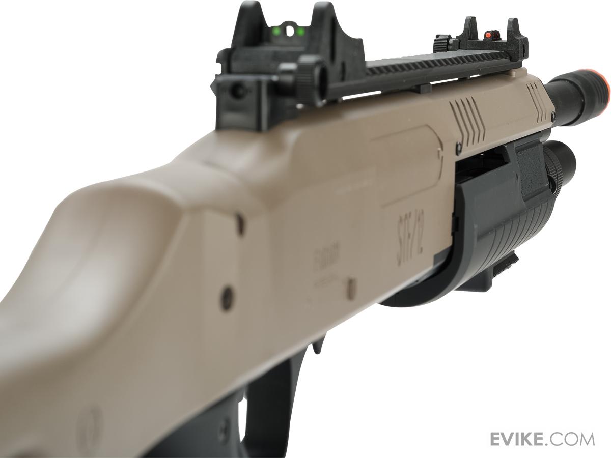 FABARM STF12 Pump Action Tri-Shot Airsoft Shotgun (Model: Full Size / Dark Earth), Airsoft Guns ...