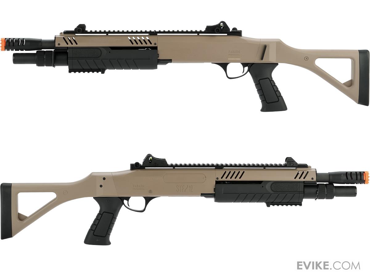 FABARM STF12 Pump Action Tri-Shot Airsoft Shotgun (Model: Compact / Flat Dark Earth), Airsoft ...