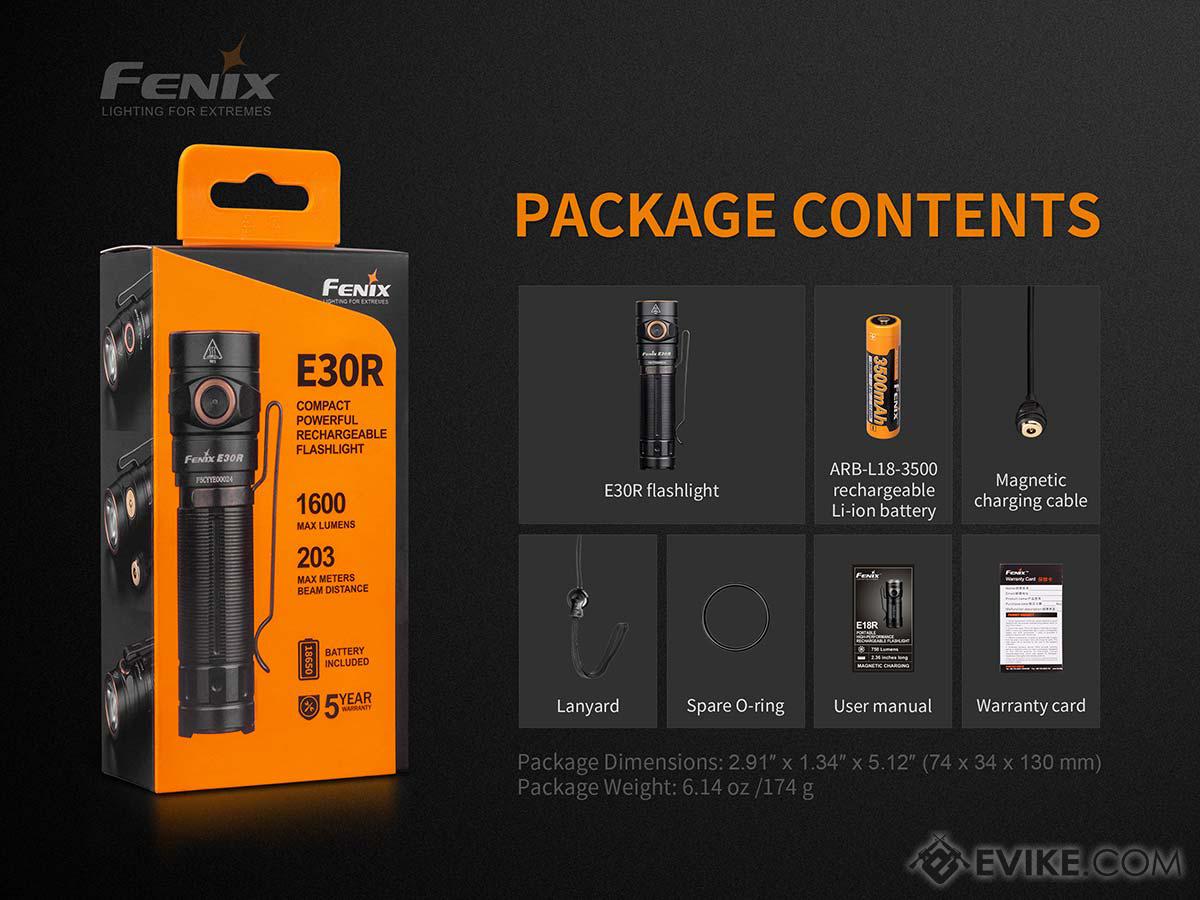 Fenix E30R Rechargeable Flashlight, Accessories & Parts, Lights ...