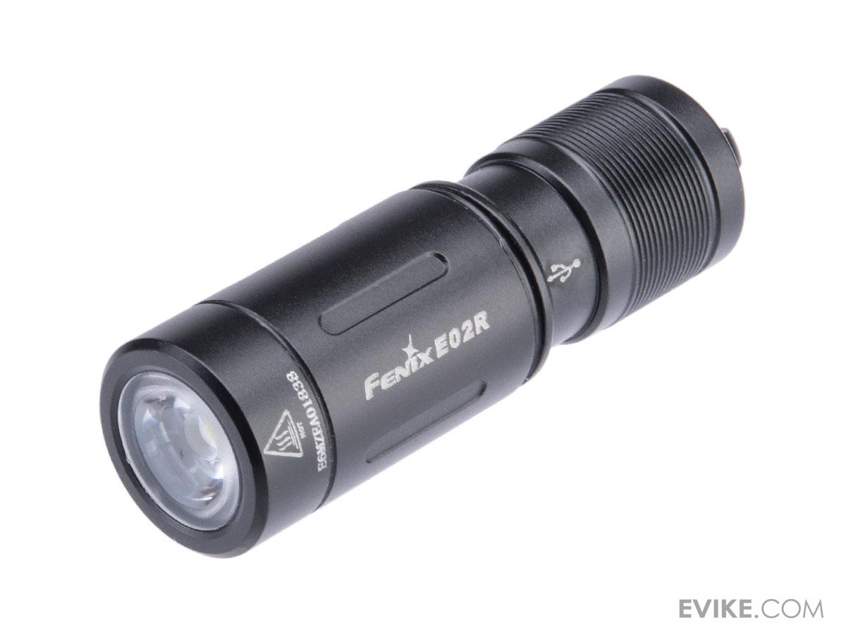 Fenix E02R Rechargeable 200 Lumen EDC Keychain Flashlight (Color: Black), Accessories & Parts ...