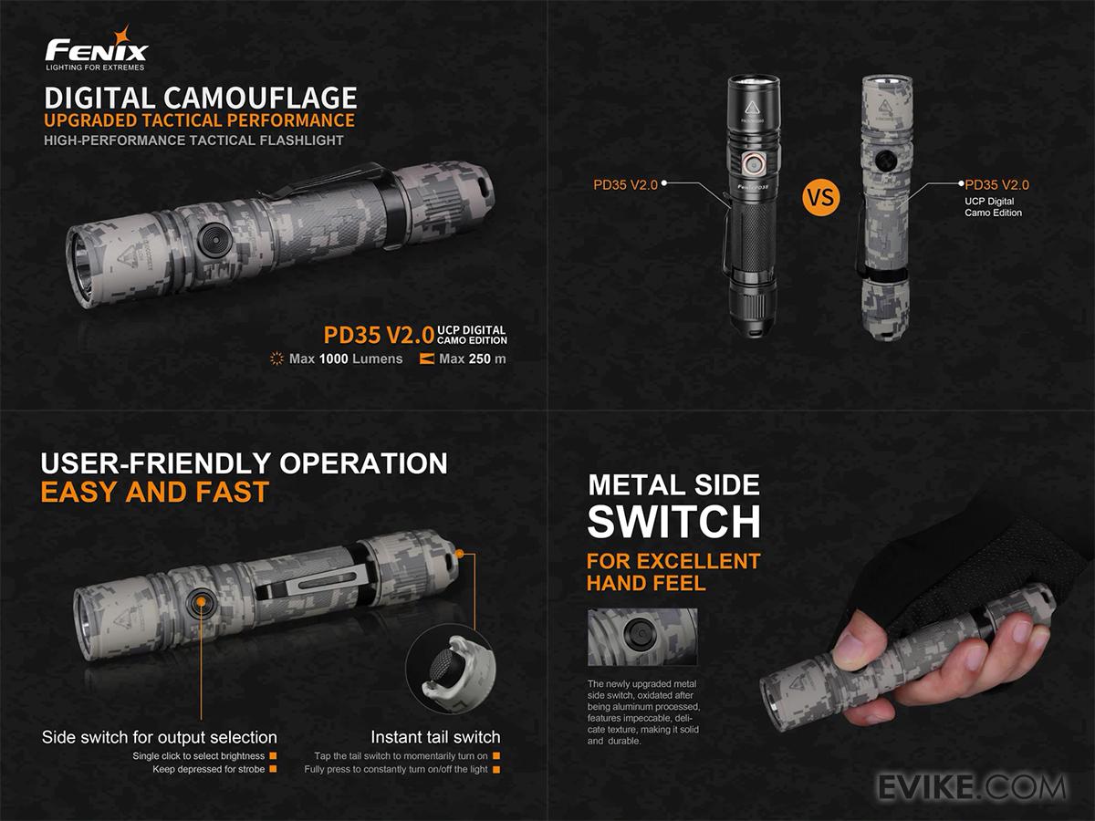 Fenix PD35 V2.0 High Intensity 1000 Lumen CREE LED Tactical Flashlight ...