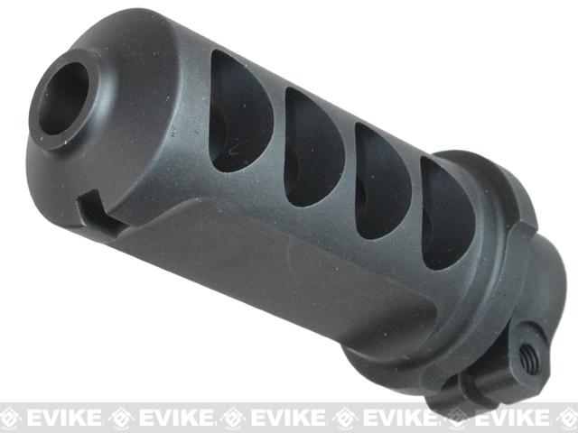 6mmProShop Full CNC Style Muzzle Brake for M107A1 Series Airsoft Sniper Rifles - Black ...