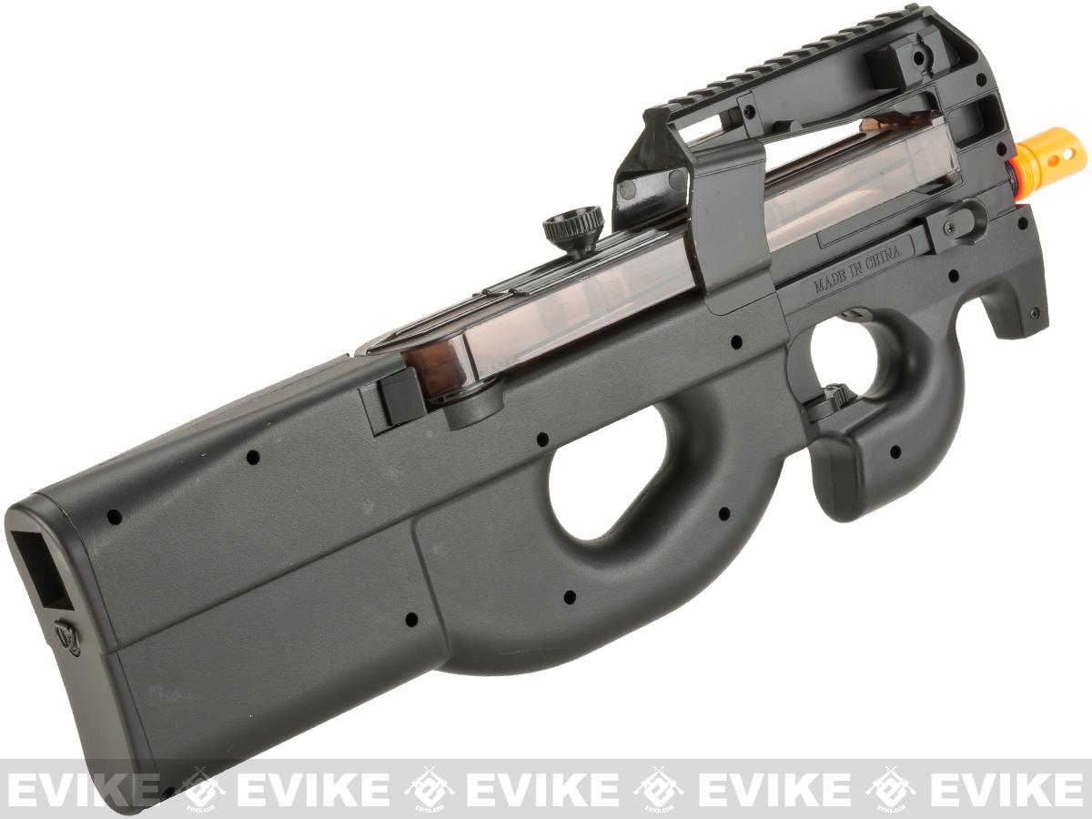 SoftAir FN Herstal-Licensed P90 Full Size Low Power Airsoft Electric SMG (Color: Black), Airsoft ...