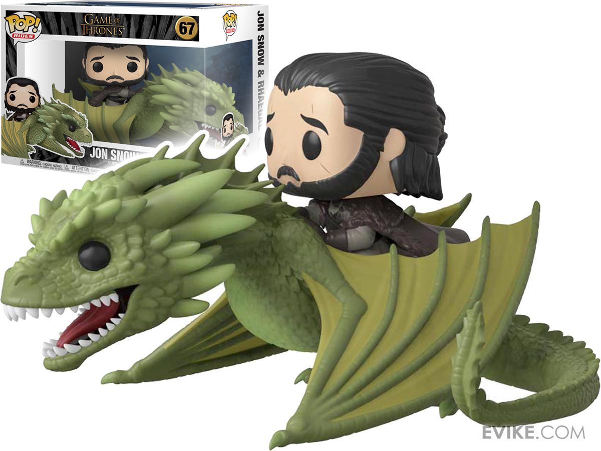 Funko POP! Rides - Game of Thrones Jon Snow with Rhaegal Vinyl Figure ...