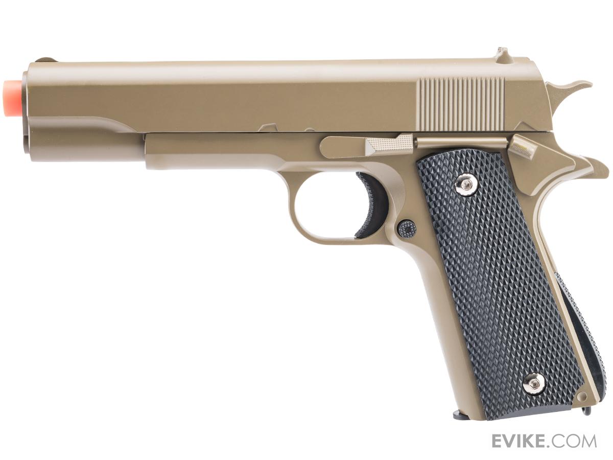 Galaxy Heavy Weight M1911 Spring Powered Airsoft Pistol (Color: Dark ...