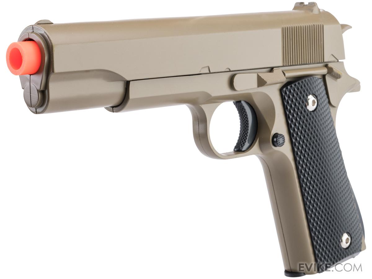 Galaxy Heavy Weight M1911 Spring Powered Airsoft Pistol (Color: Dark ...