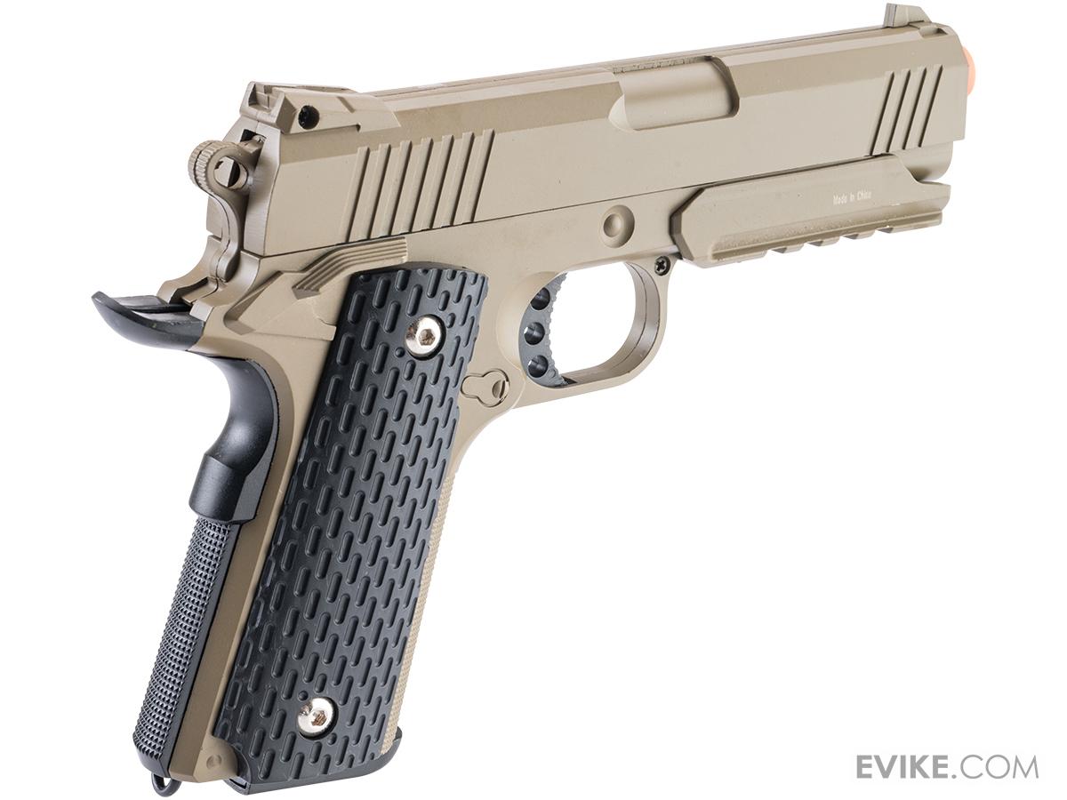 Galaxy Tactical G25 1911 Spring Powered Airsoft Pistol (Color: Dark ...