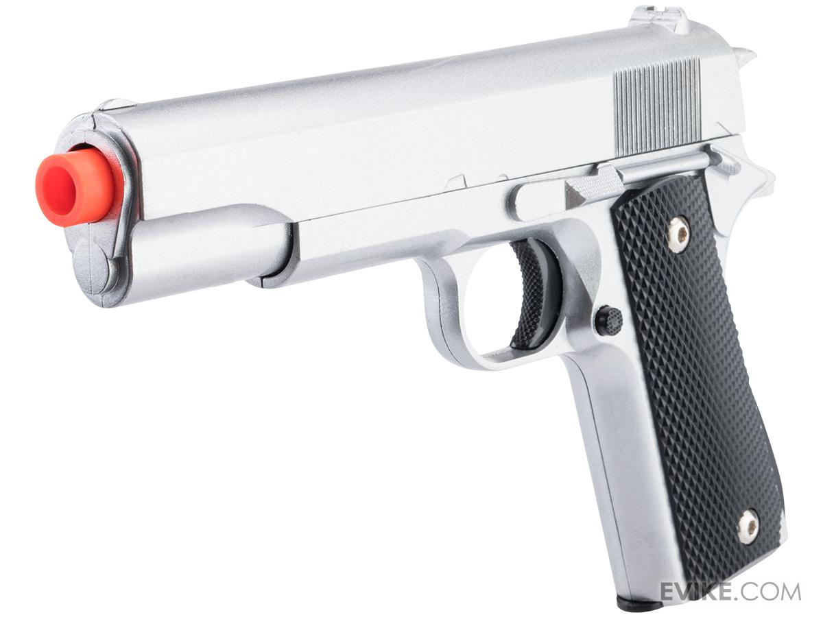 Galaxy Heavy Weight M1911 Spring Powered Airsoft Pistol (Color: Silver ...
