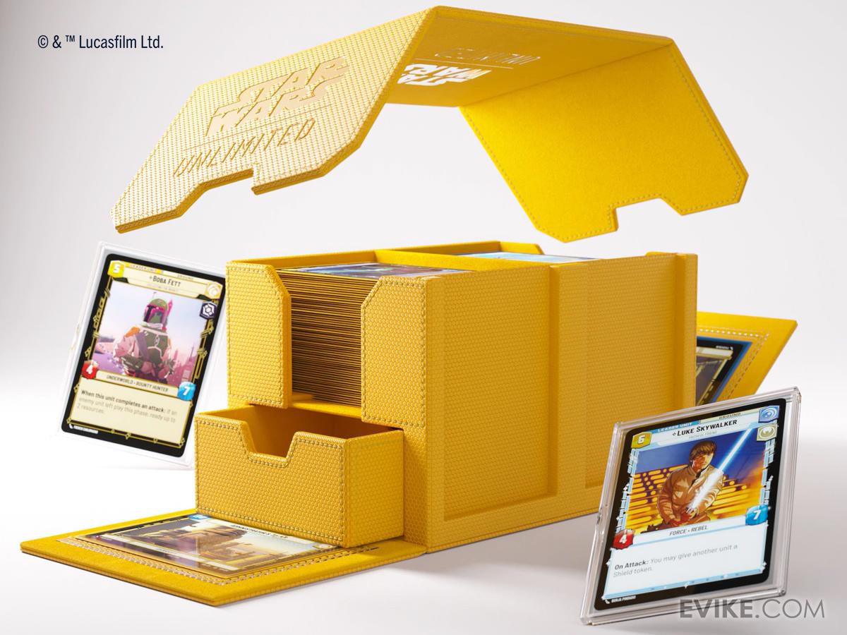 Gamegenic "Star Wars: Unlimited" Double Deck Pod Protective Card Box (Color: Yellow), MORE ...