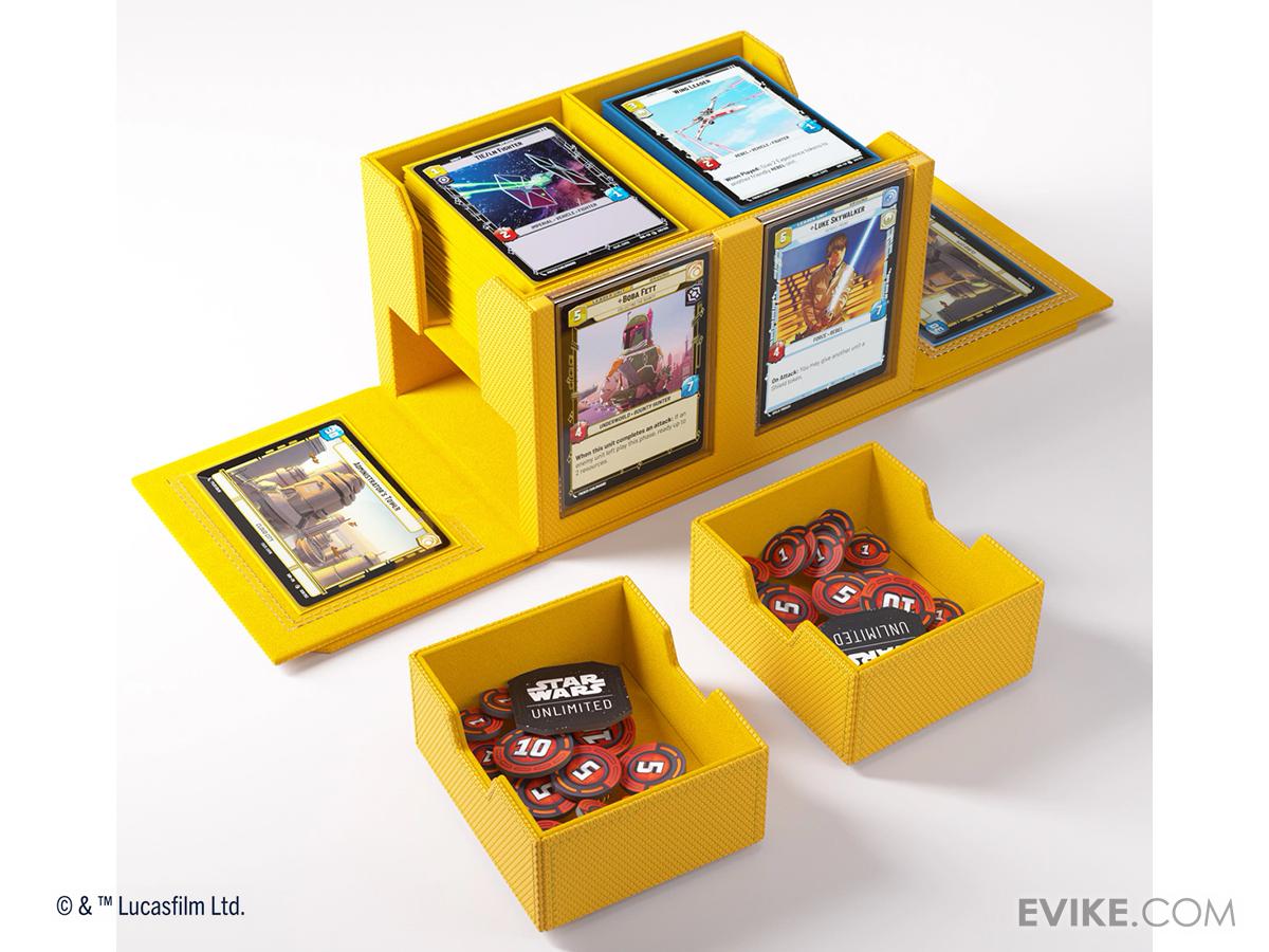 Gamegenic "Star Wars: Unlimited" Double Deck Pod Protective Card Box (Color: Yellow), MORE ...