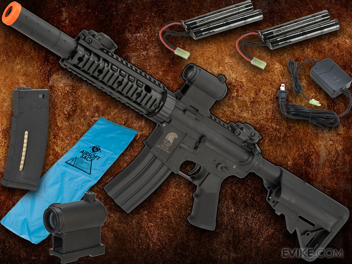 "Go Airsoft Package" Matrix M4 RIS Airsoft AEG Rifle w/ G2 Micro-Switch ...