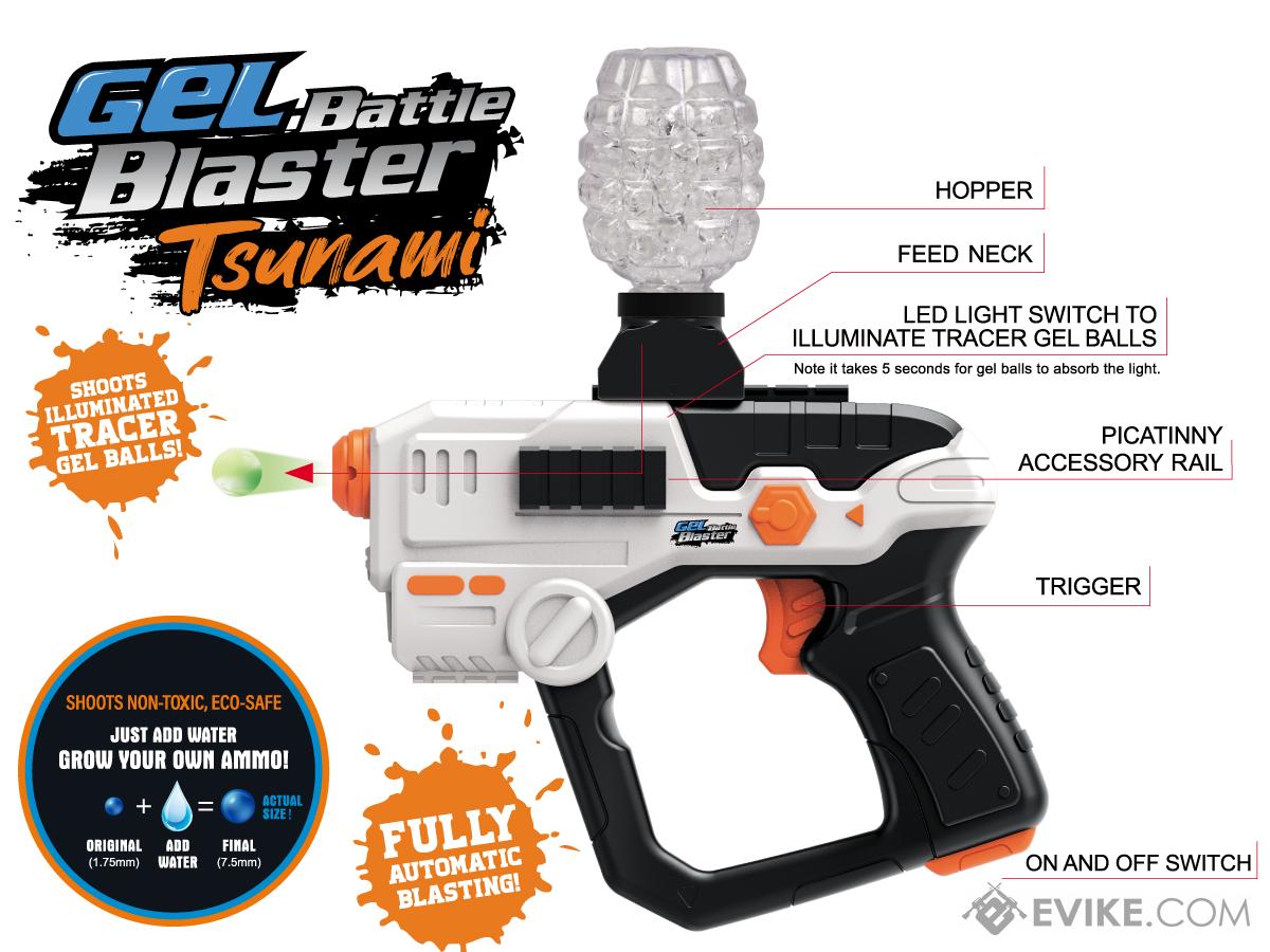 Gel Battle Blaster Water Gel / Hydro Ball Blaster (Model: Tsunami / Gun ...
