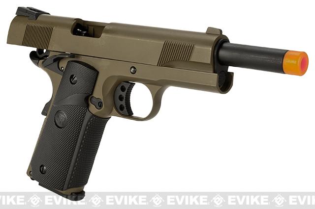 SRC Metal SR-1911 M1911 MEU Desert Airsoft Green Gas Blow Back Pistol ...