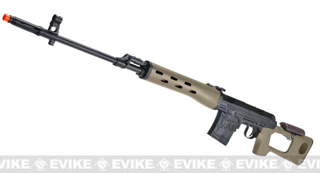 AIM Gas Blowback Russian Classic AK SVD Airsoft GBB Sniper Rifle (Color ...