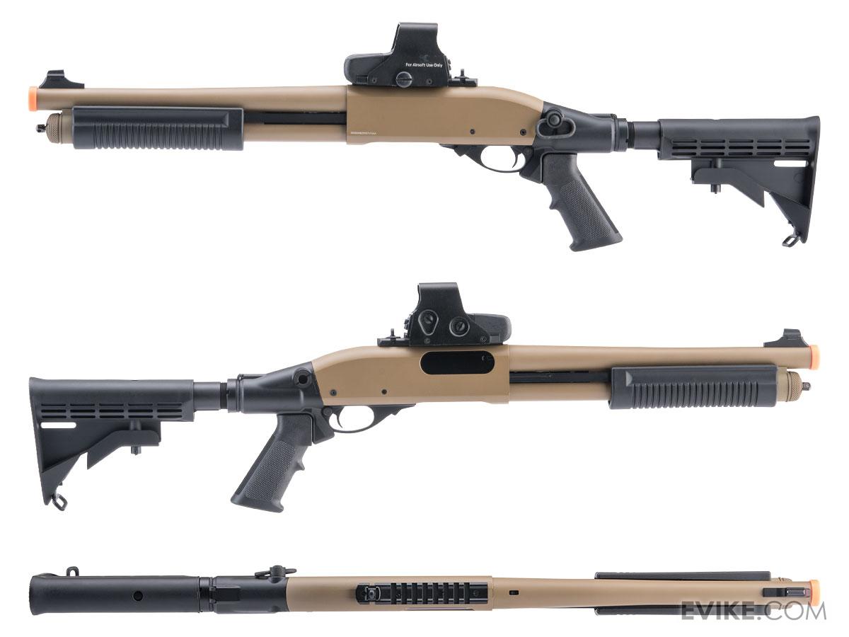 Golden Eagle Full Metal M870 Tri Shot Pump Action Airsoft Shotgun ...