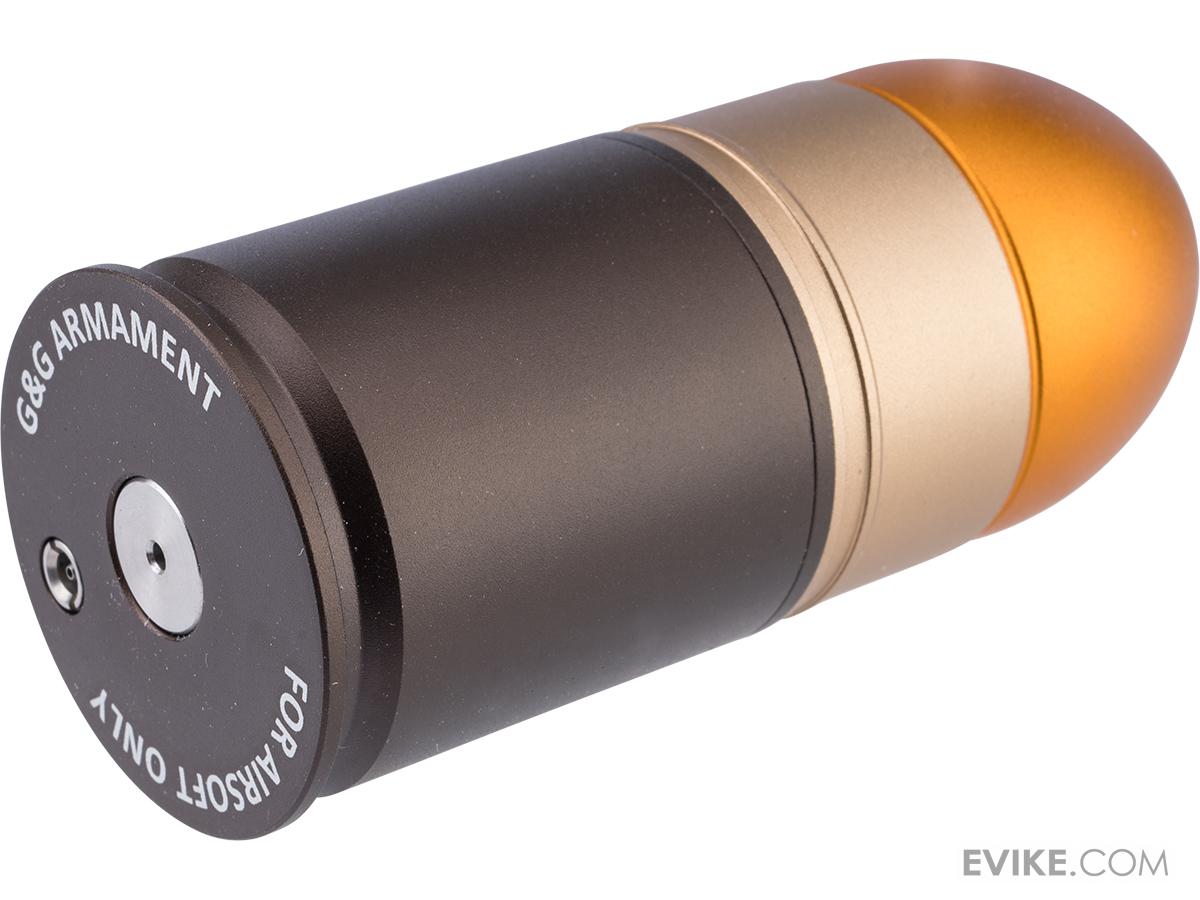 G&G CNC Aluminum Airsoft 40mm Gas Grenade Shell (Model: 70 Rounds ...