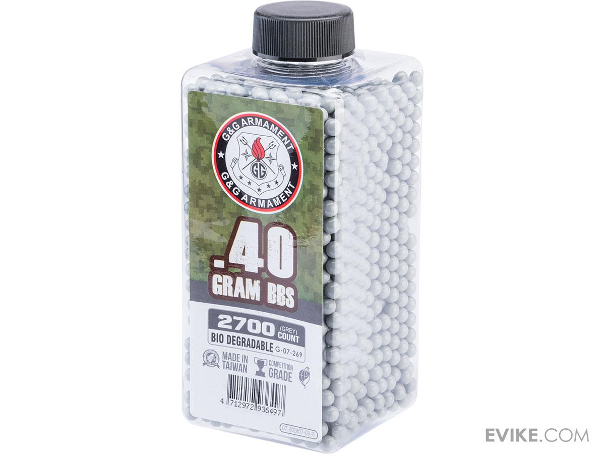 G&G Precision Biodegradable Match Grade 6mm Airsoft BBs (Weight: .40g / 2700 Rounds / Gray ...