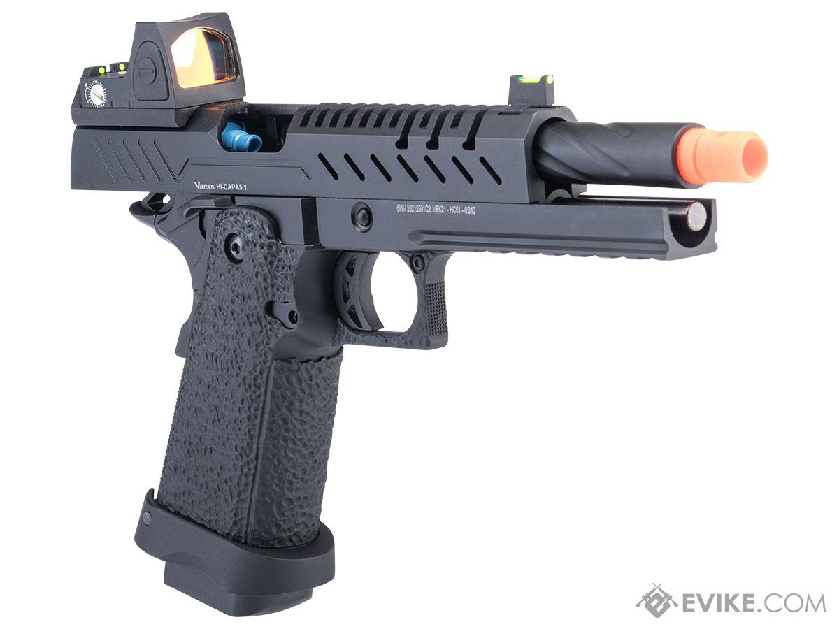 Vorsk Hi-Capa 5.1 Gas Blowback Pistol w/ Red Dot Sight (Color: Black ...