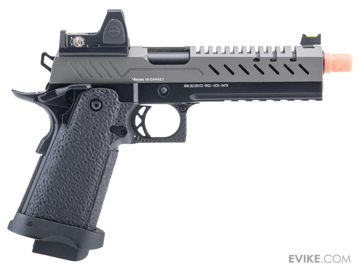 Vorsk Hi-Capa 5.1 Gas Blowback Pistol w/ Red Dot Sight (Color: Black ...