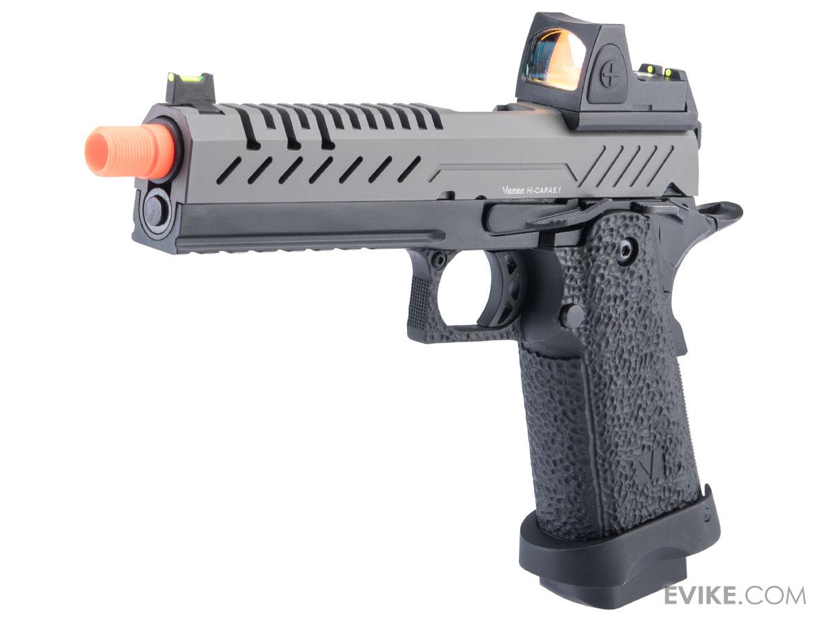Vorsk Hi-Capa 5.1 Gas Blowback Pistol w/ Red Dot Sight (Color: Black ...