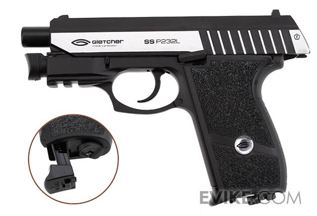 Gletcher SS P232L CO2 Powered Airgun with Integrated Laser (4.5mm Air ...