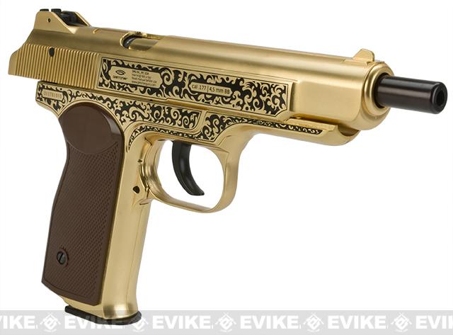 Gletcher Limited Edition Stechkin - Gold (.177 cal Air Gun), MORE, Air ...