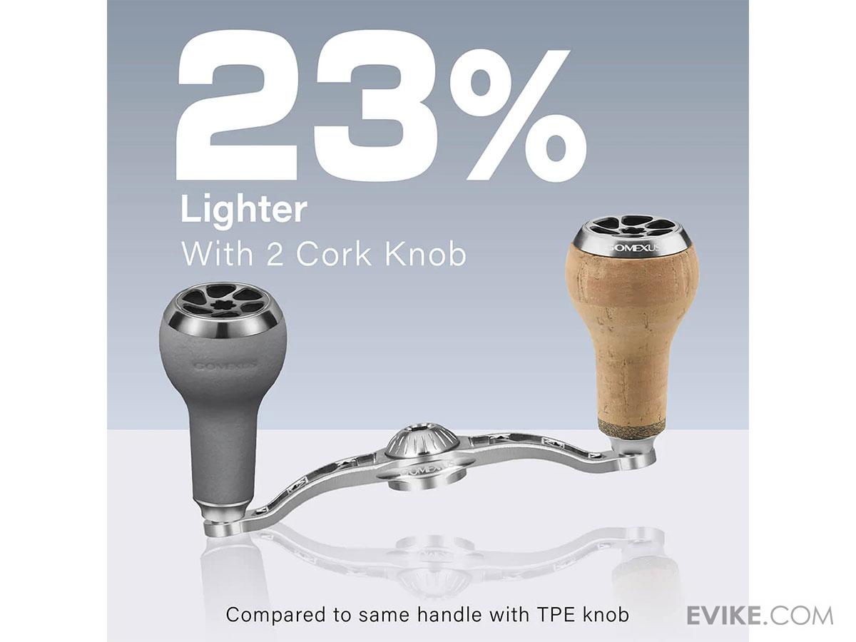 Gomexus Reel Handle w/ Cork Knobs for Baitcasting Reel (Color: White ...