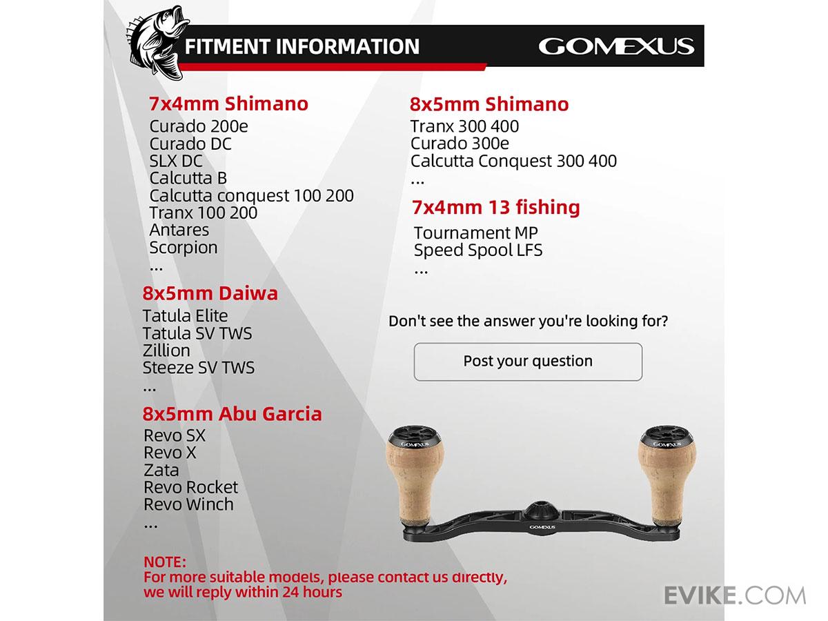 Gomexus Reel Handle w/ Cork Knobs for Baitcasting Reel (Color: Black ...