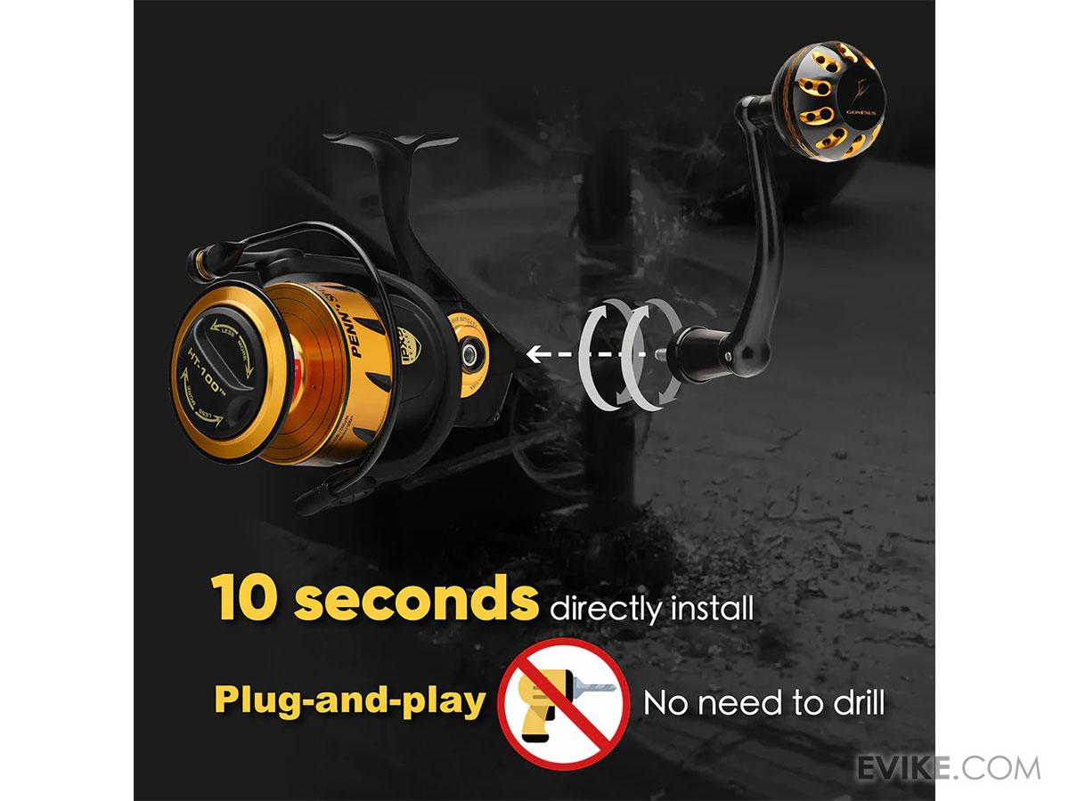 Gomexus Reel Handle w/ Round Power Knob for Penn Spinfisher VI (Color ...