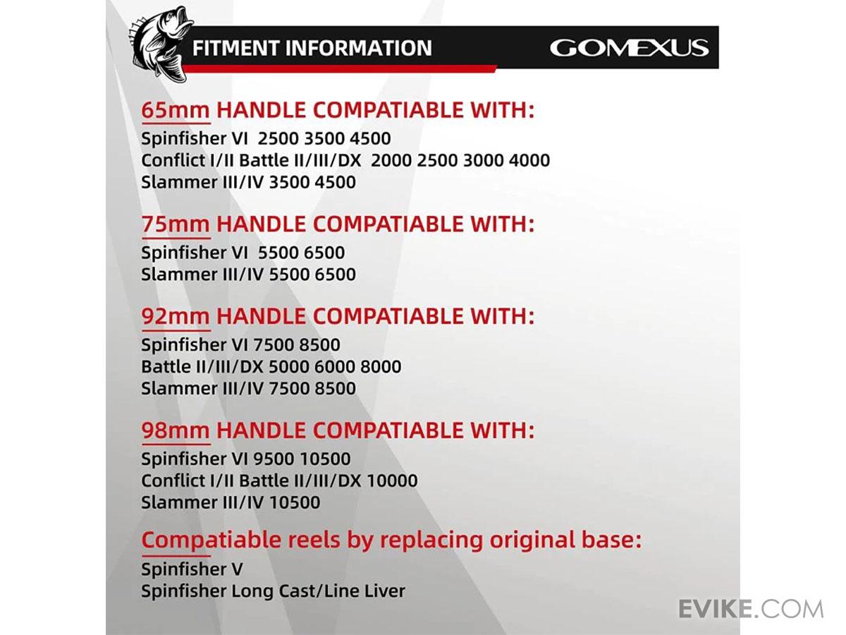 Gomexus Reel Handle w/ Round Power Knob for Penn Spinfisher VI (Color ...