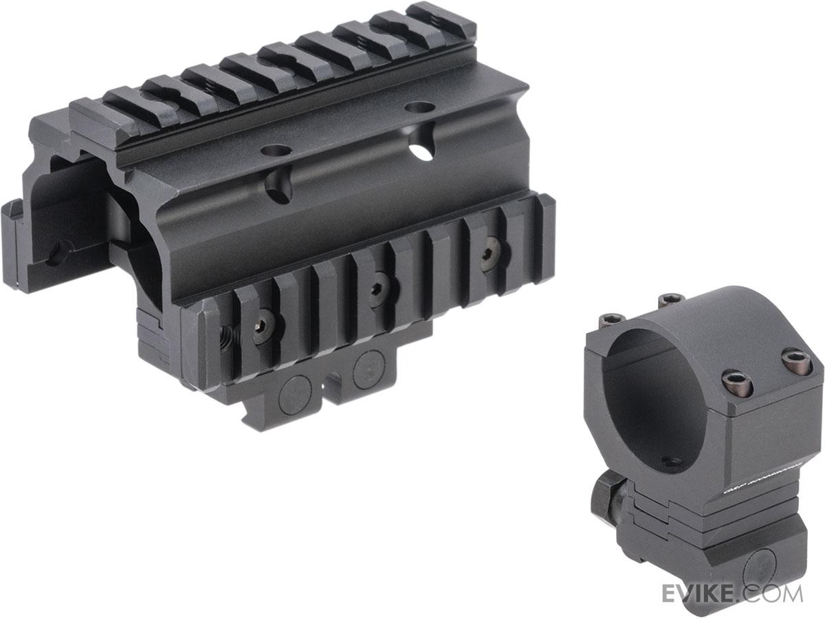 G&P 30mm Height Adjustable Sniper Scope Mount w/ Railed Hood for Rifle ...