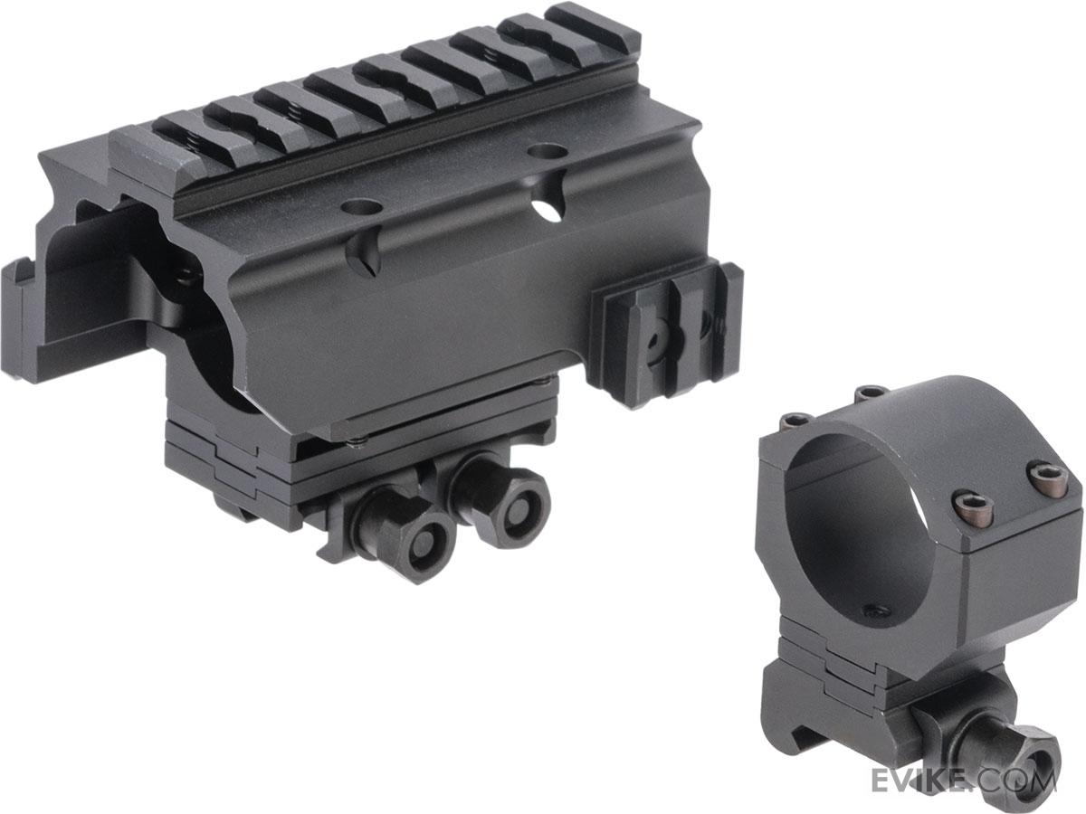 G&P 30mm Height Adjustable Sniper Scope Mount w/ Railed Hood for Rifle ...