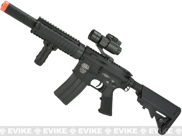 Evike Custom Class I G&P M4 CQB-R Airsoft AEG Rifle w/ Crane Stock - Black (Package: Gun Only ...