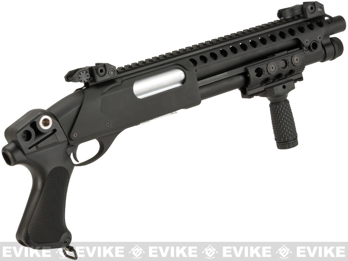 G&P M870 P.T.E. High Power Airsoft Tactical Pistol Grip Shotgun - Black ...