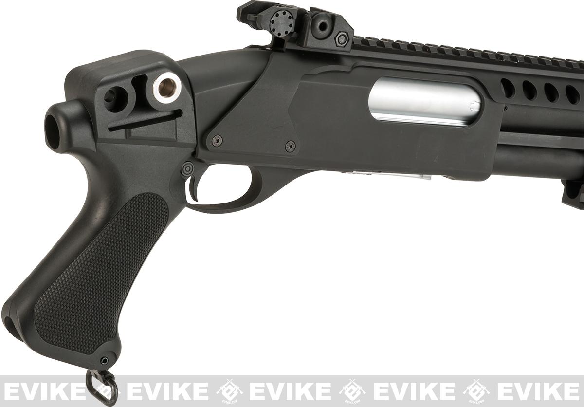G&P M870 P.T.E. High Power Airsoft Tactical Pistol Grip Shotgun - Black, Airsoft Guns, Airsoft ...