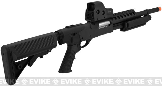 G&P M870 P.T.E. High Power Airsoft Shotgun (Model: Black / Entry RAS w ...
