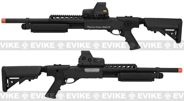 G&P M870 P.T.E. High Power Airsoft Shotgun (Model: Black / Entry RAS w ...