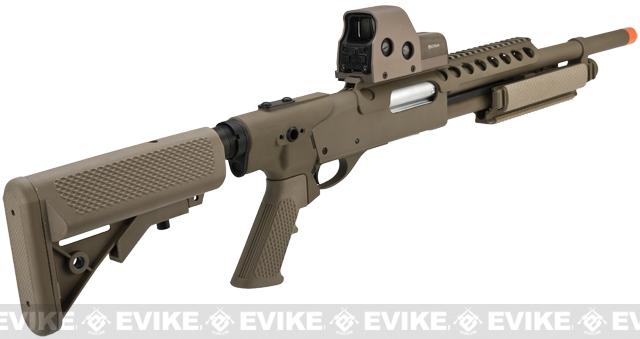 G&P M870 P.T.E. High Power Airsoft Shotgun (Model: Dark Earth / Entry ...