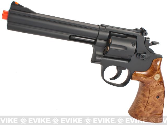 UHC Gas Powered 686 Airosft Revolver (Length: 6" / Black / Imitation ...