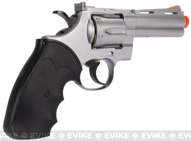 UHC Cobra Heavy Weight Gas Powered Revolver (Length: 4" / Silver with ...
